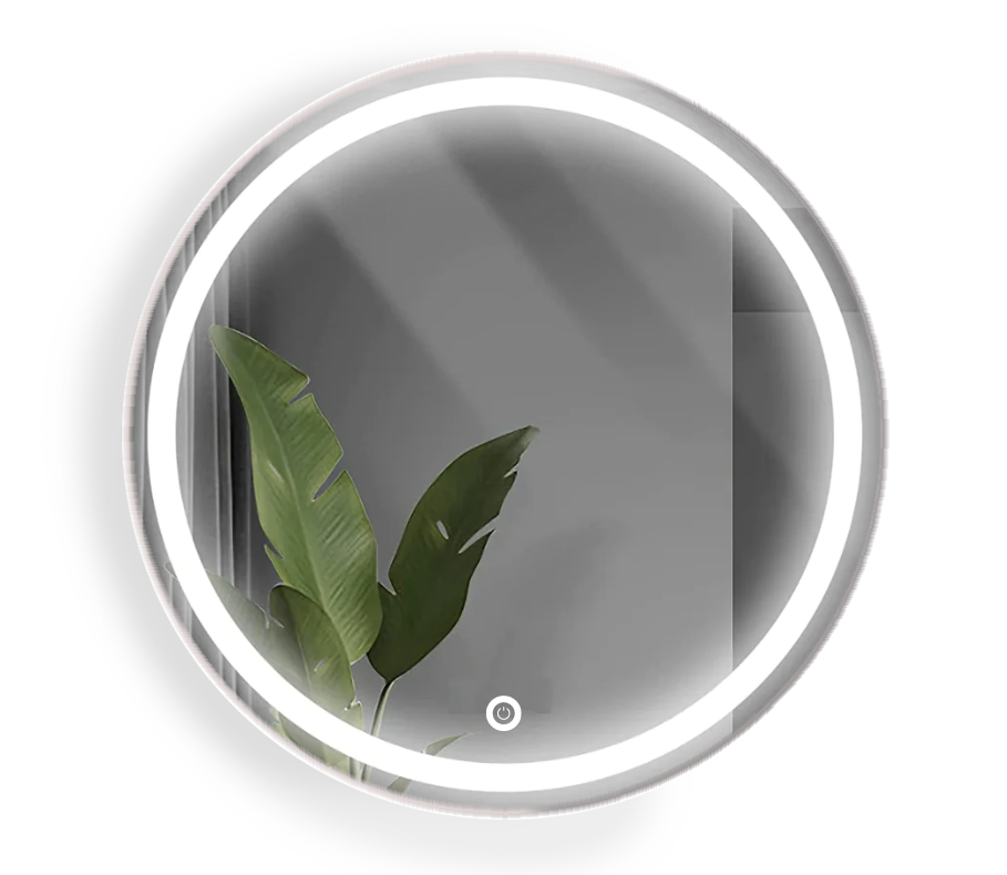 Espejo Circular De lujo Decorativo Con Luz Led + Dimmer 80 cm herrasho ...