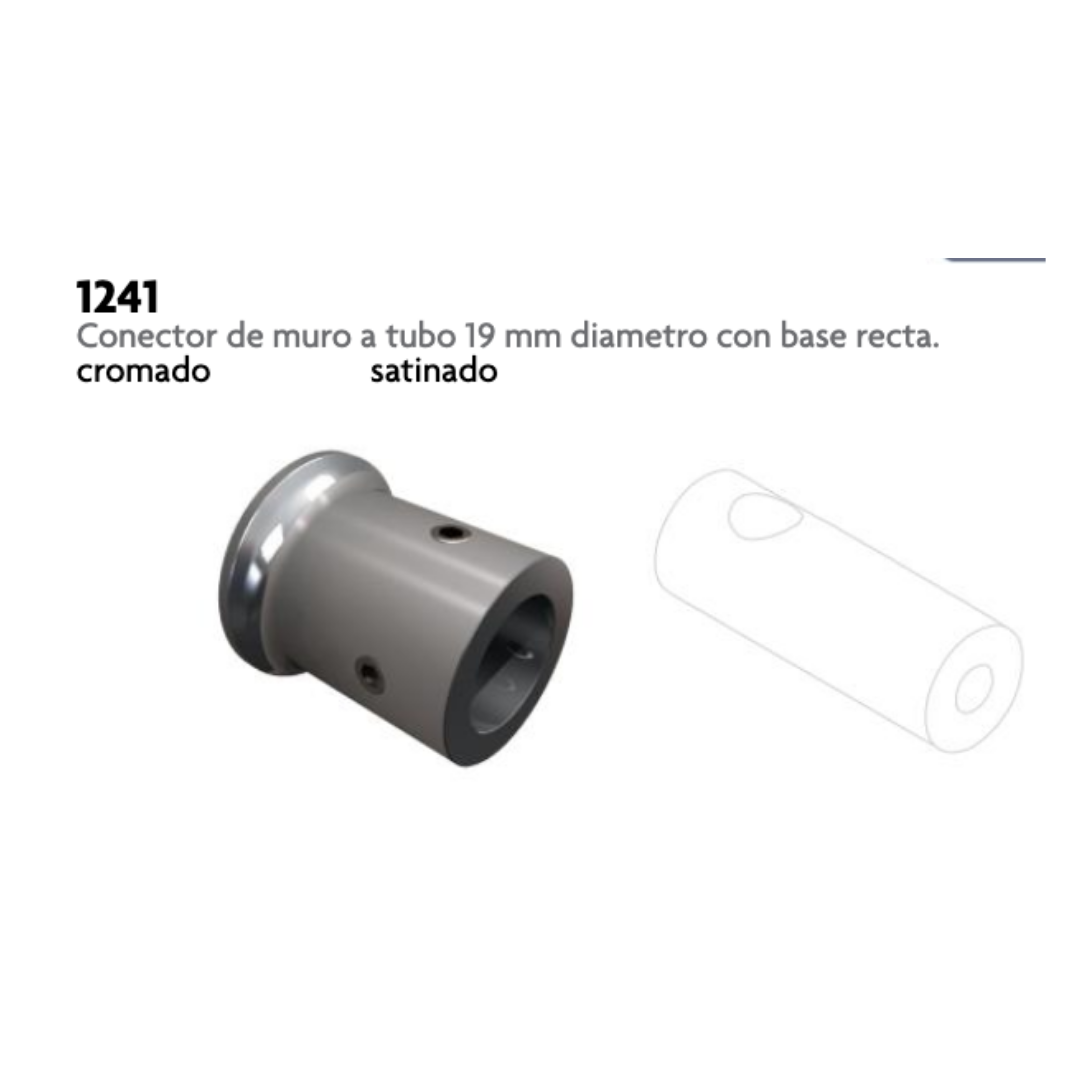 Wall to Tube Connector with Straight Base SKU 1241 – HERRASHOP