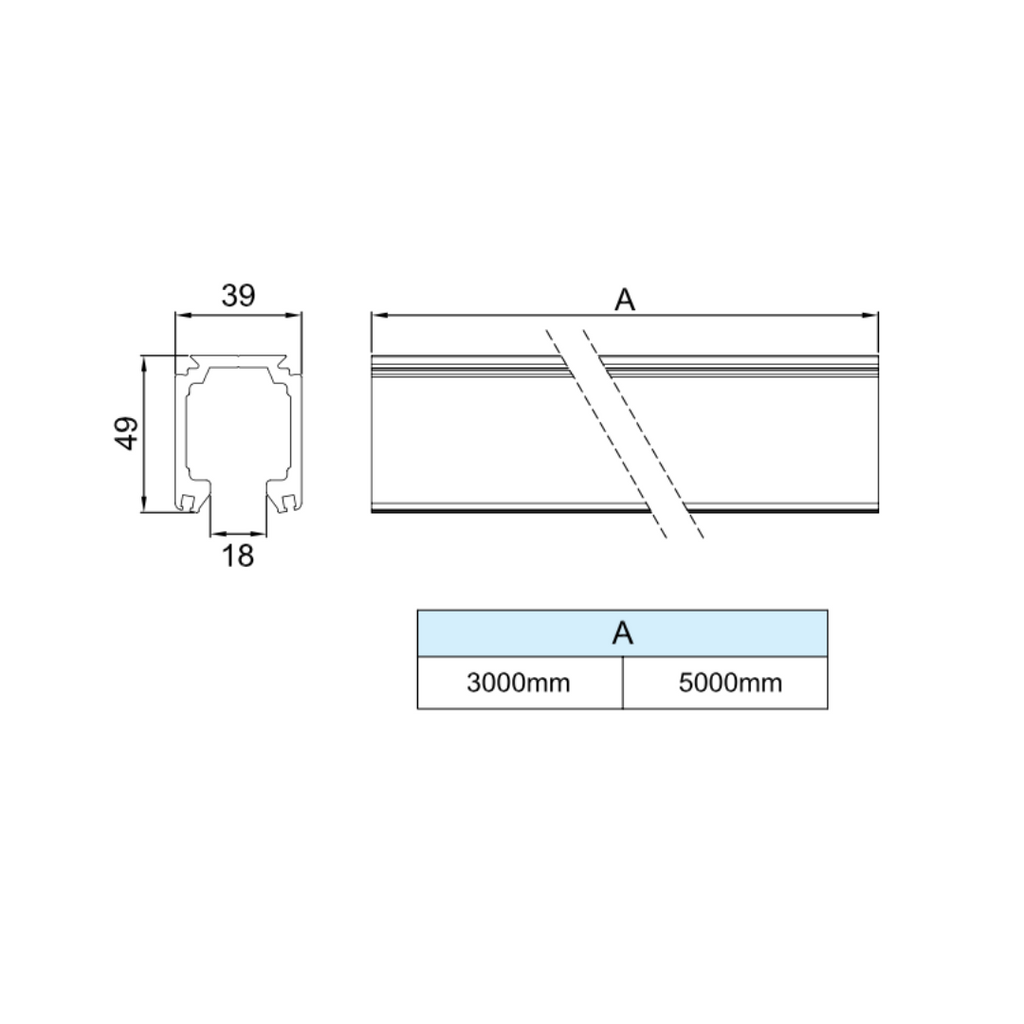 Perfil Riel Sistema Huatulco herralum– HERRASHOP