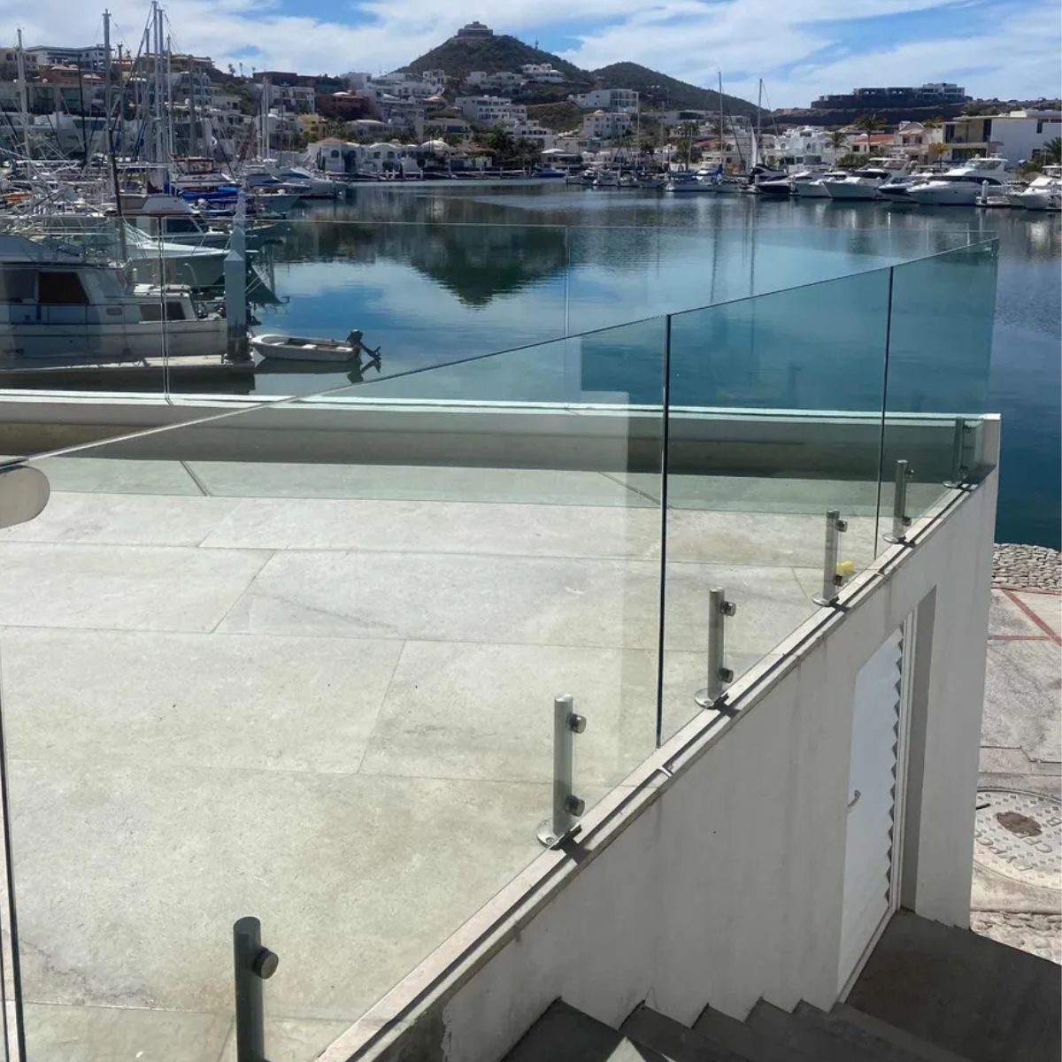 Herralum 25cm Mini Round Post for Tempered Glass Railings– HERRASHOP